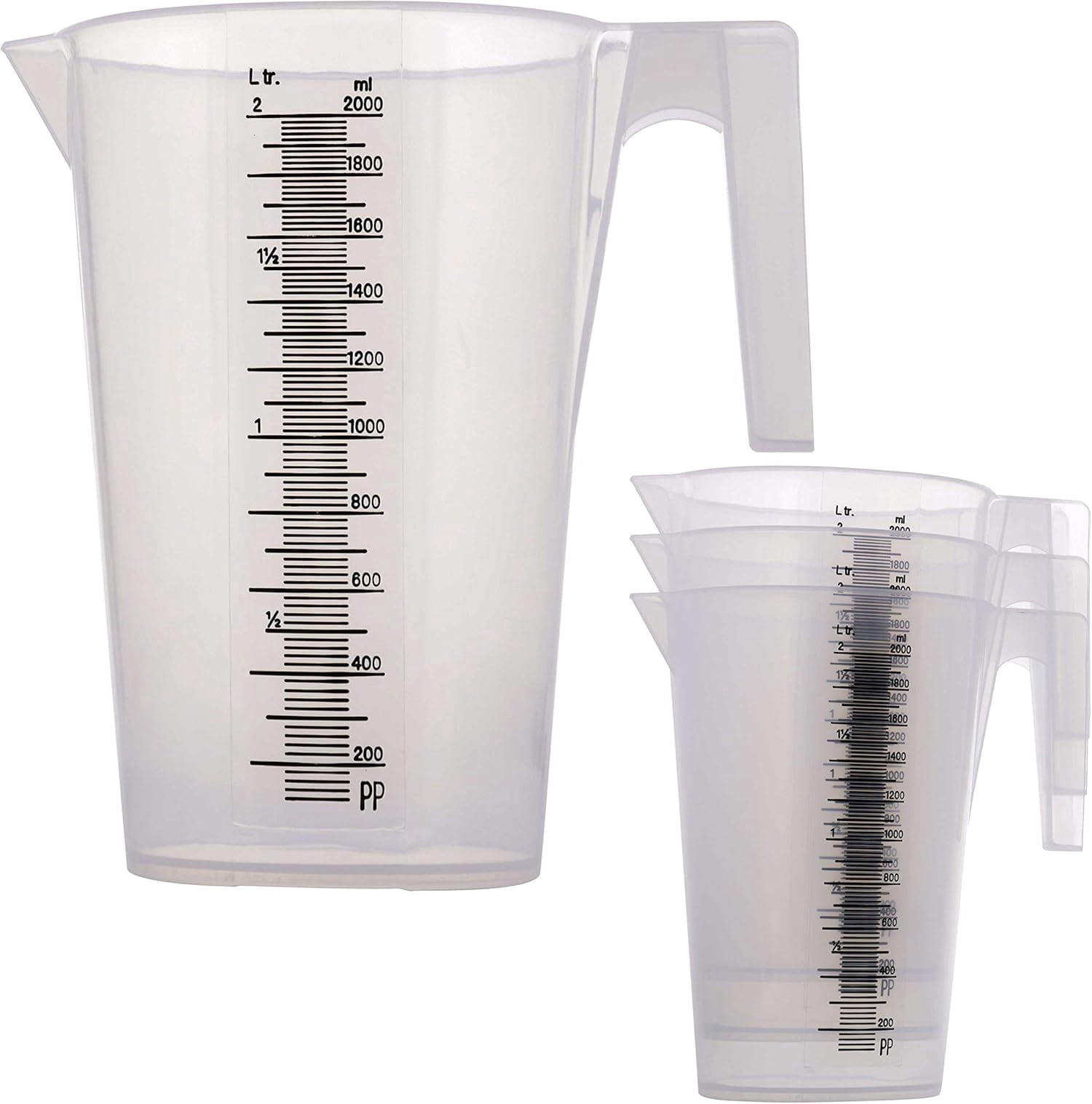 2 Liter (2000ml) Graduated Measuring and Mixing Pitcher ( of 4) - Over ...