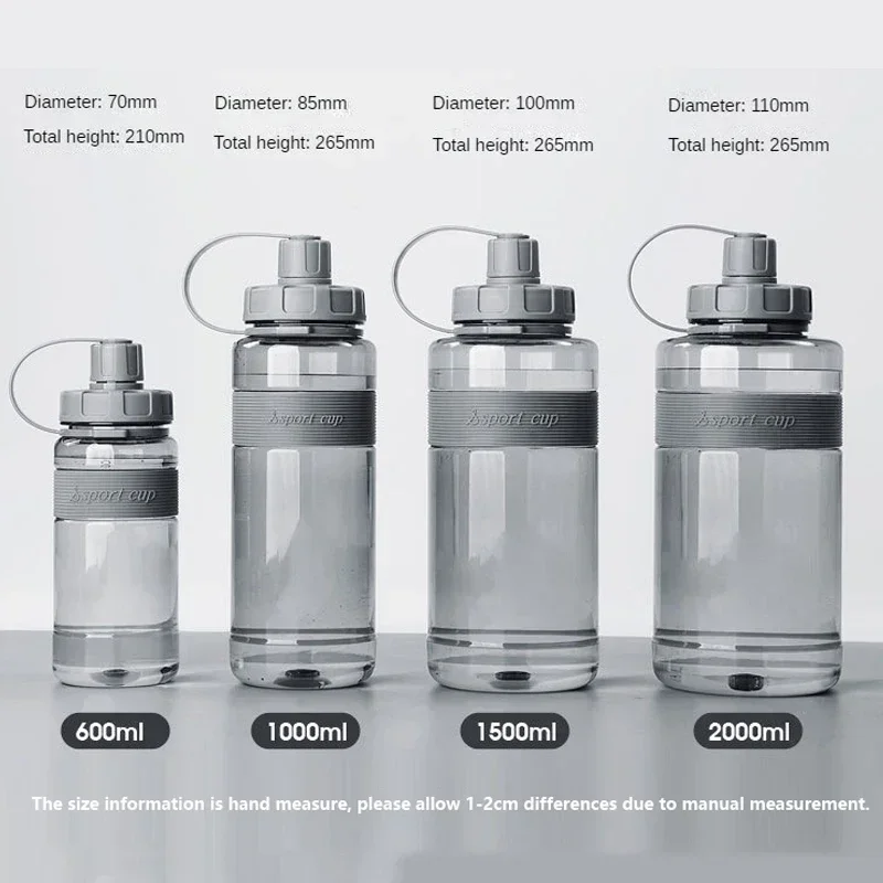 2 Liter Big Water Bottle with Straw 2L/1.5L/1L/0.6L Large Capacity ...