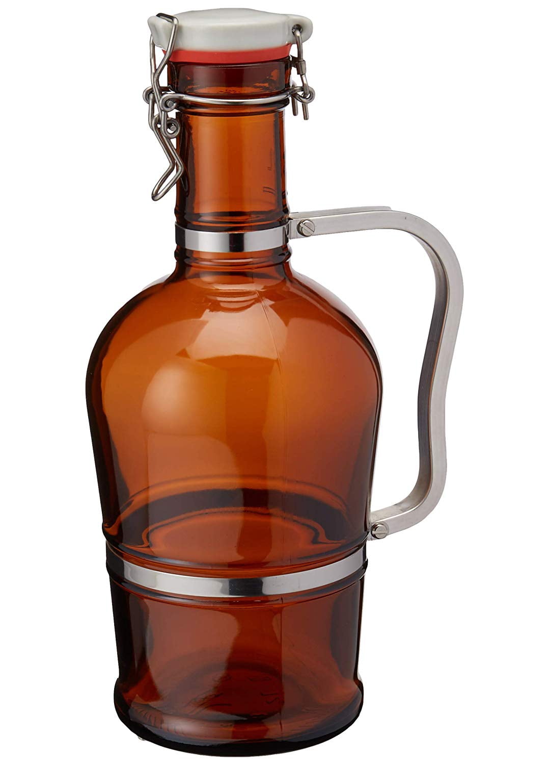 2 Liter Growler with Metal Handle- Amber - Walmart.com