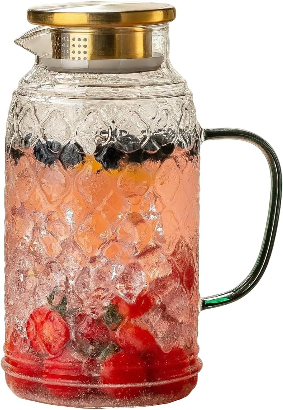 2 Liter Heat Resistant Borosilicate Glass Jug with Lid, Stovetop Safe ...
