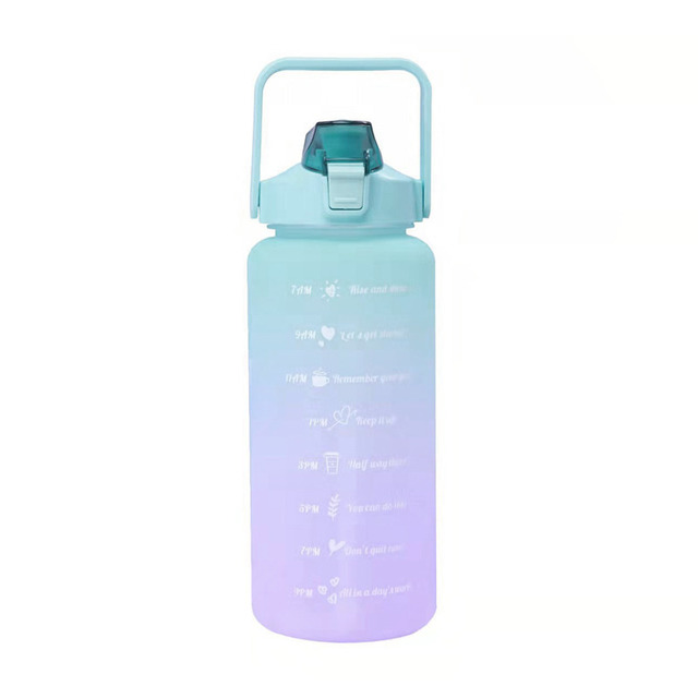 2 Liter Water Bottle with Straw Female Girls Large Portable Travel ...