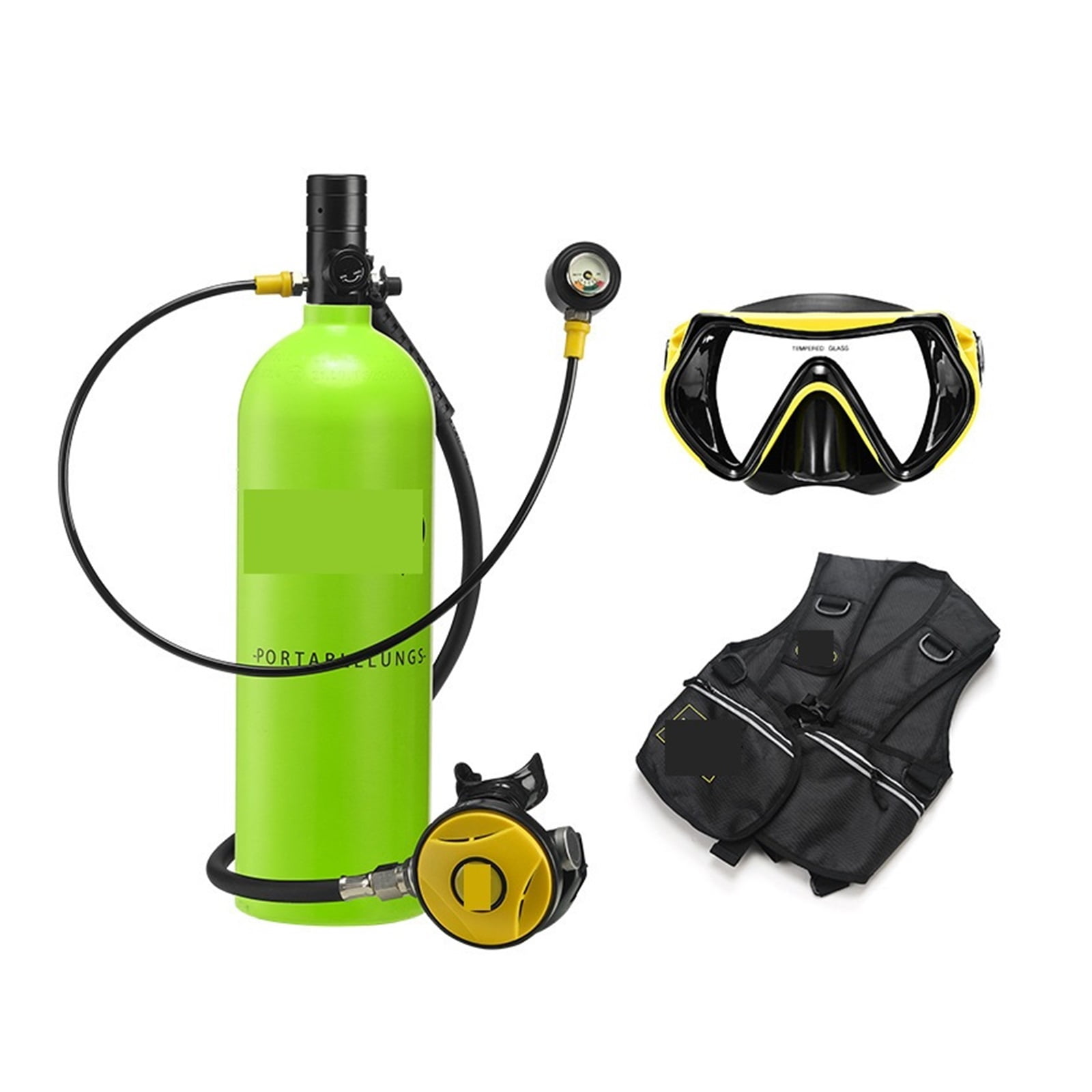 2 Liters Diving Snorkeling Equipment Underwater Rebreather Residual ...