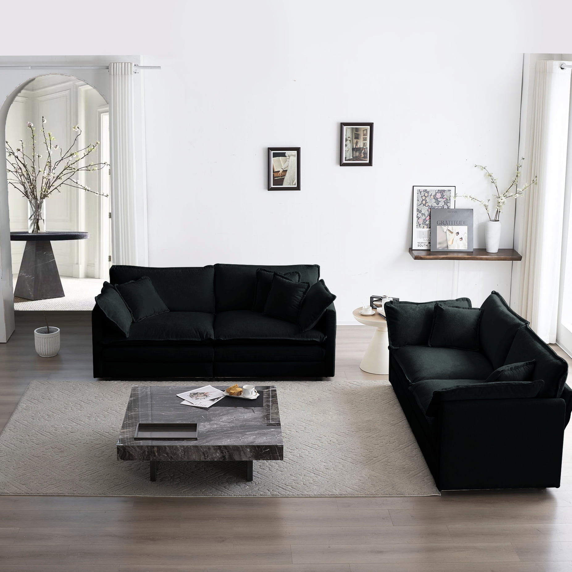 2 Living Room Seat: Chenille Upholstery & Quality Sponge Furniture ...