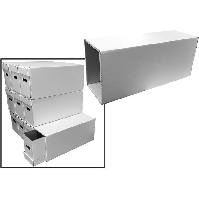 (2) Long Comic Book Storage Houses - Corrugated Cardboard Storage Box ...