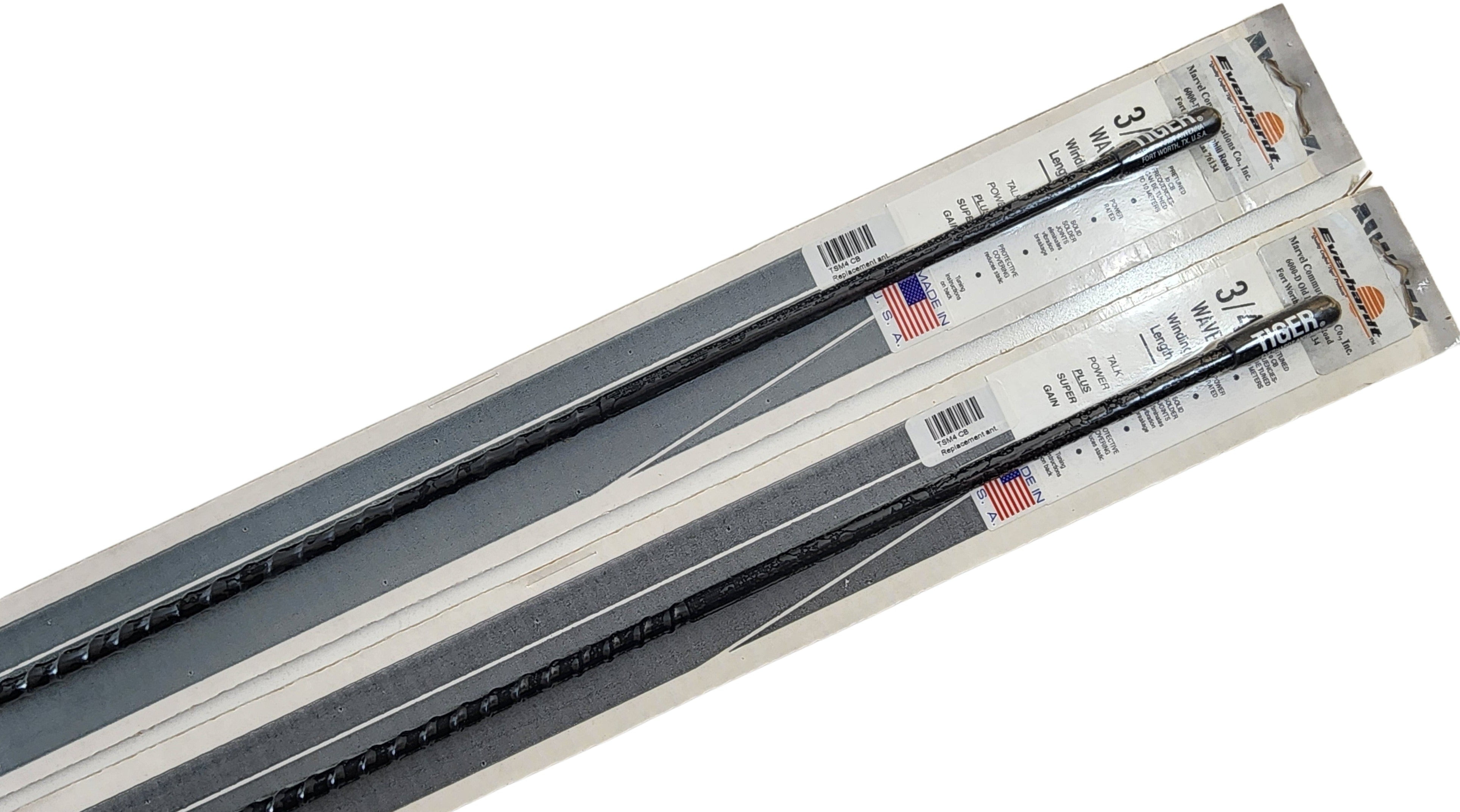 2 Lot Everhardt TSM4-B 3/4 Wave 4 ft Fiberglass “Super Flex” CB ...