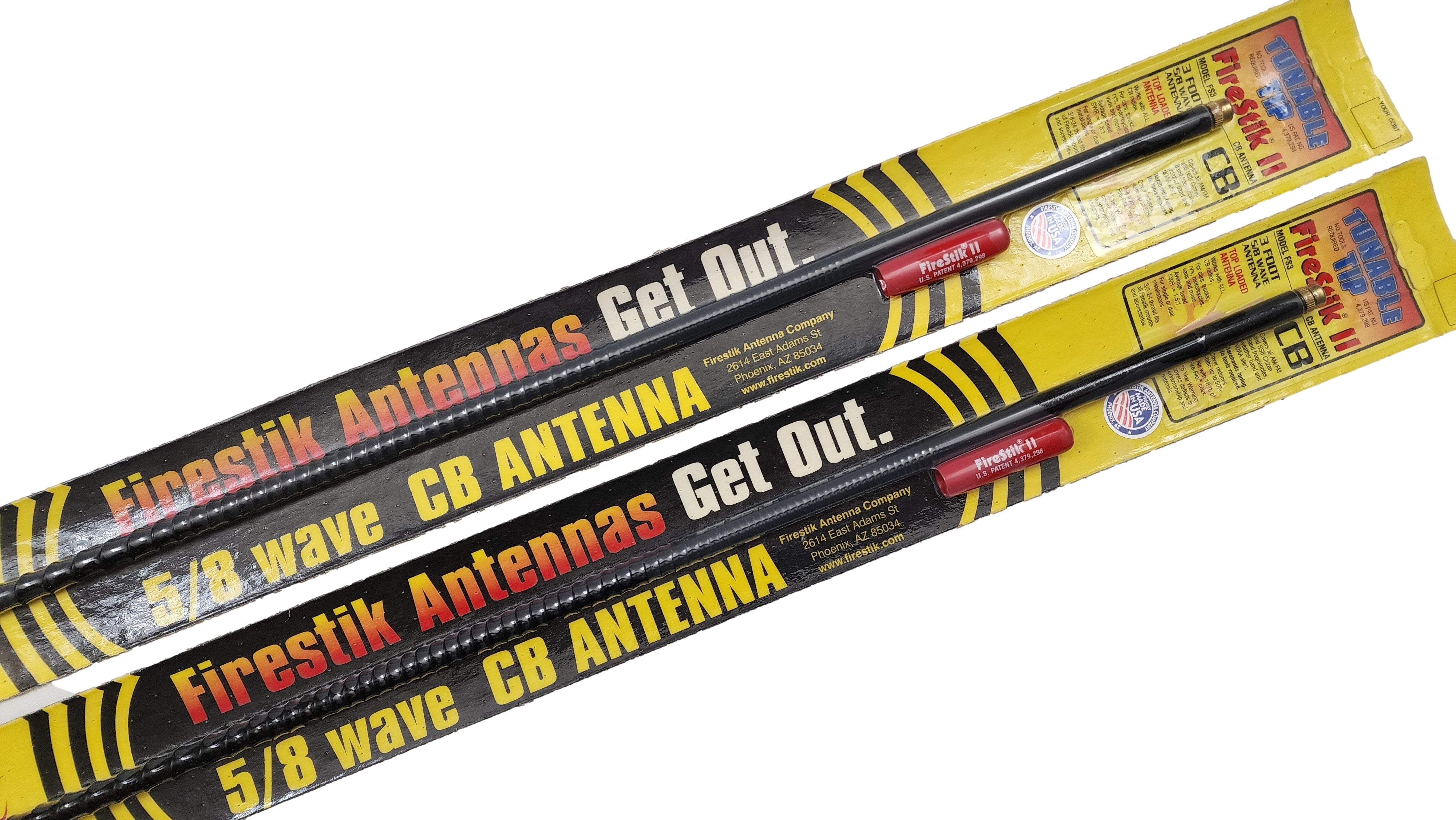 2 Lot Firestik II FS3-B CB Radio Antenna 3 Foot Tunable Tip 5/8 Wave ...
