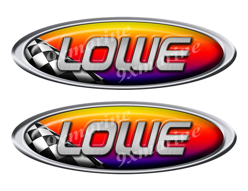 2 Lowe Red Racing Oval Stickers - Walmart.com
