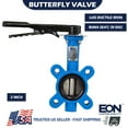 2" Lug Butterfly Valve 200PSI, Ductile Iron Body BUNA Seat Nickel ...