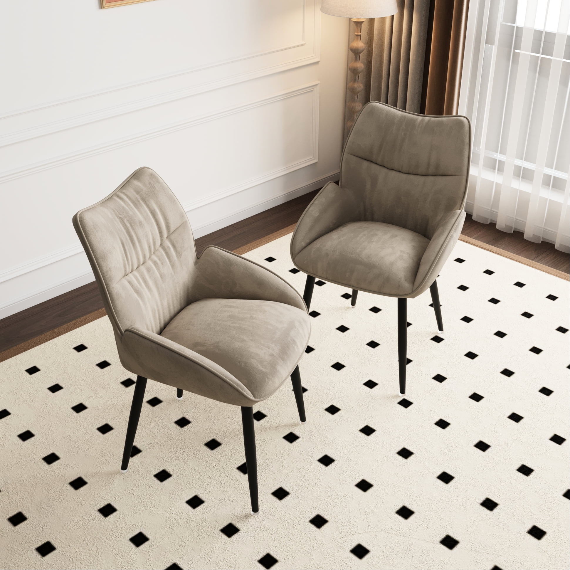 2 Luxury Velvet Dining Chair - Modern Design For Home And Restaurant ...