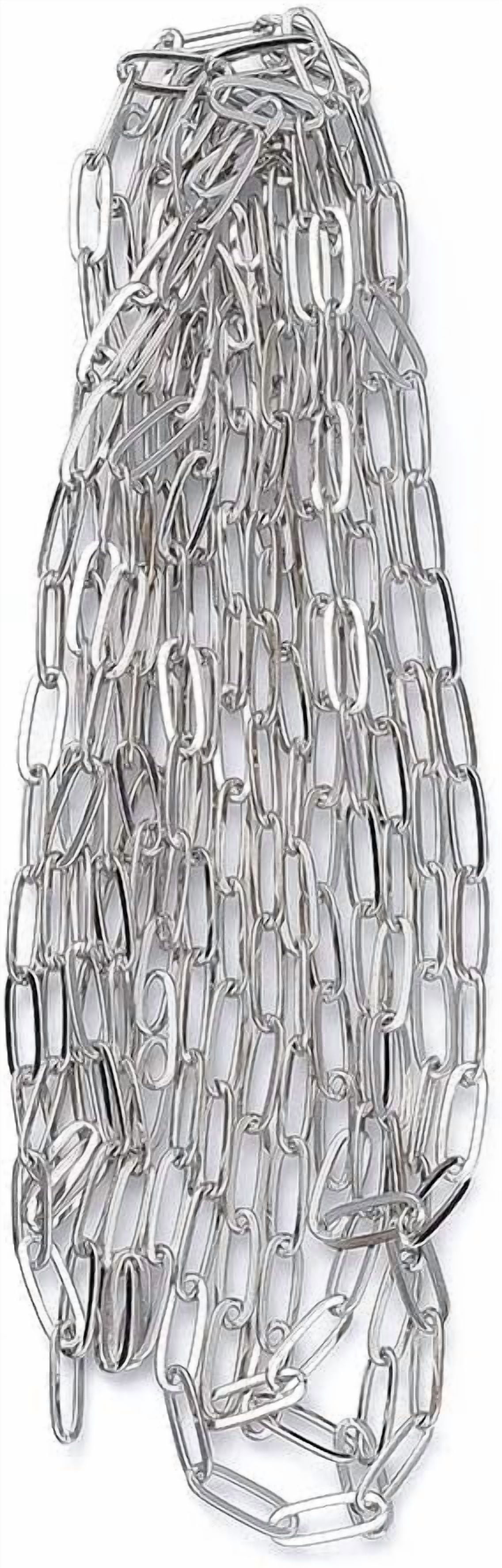 2 M Brass Paperclip Chains Flat Oval Drawn Elongated Cable Chains ...