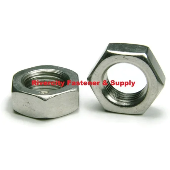 (2) M20X1.5 Fine Thread Hex Jam Thin Nut / Half Thick 20Mm Stainless ...