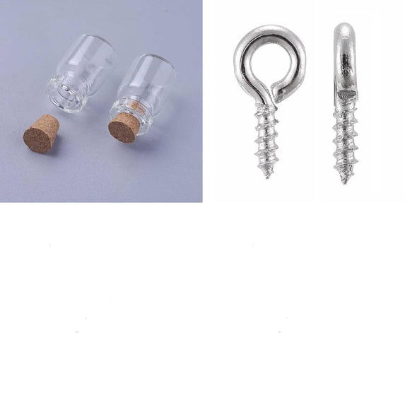 2 ML Glass Wishing Bottle Sets Including 20 Pcs Jar Clear Glass Bottles ...