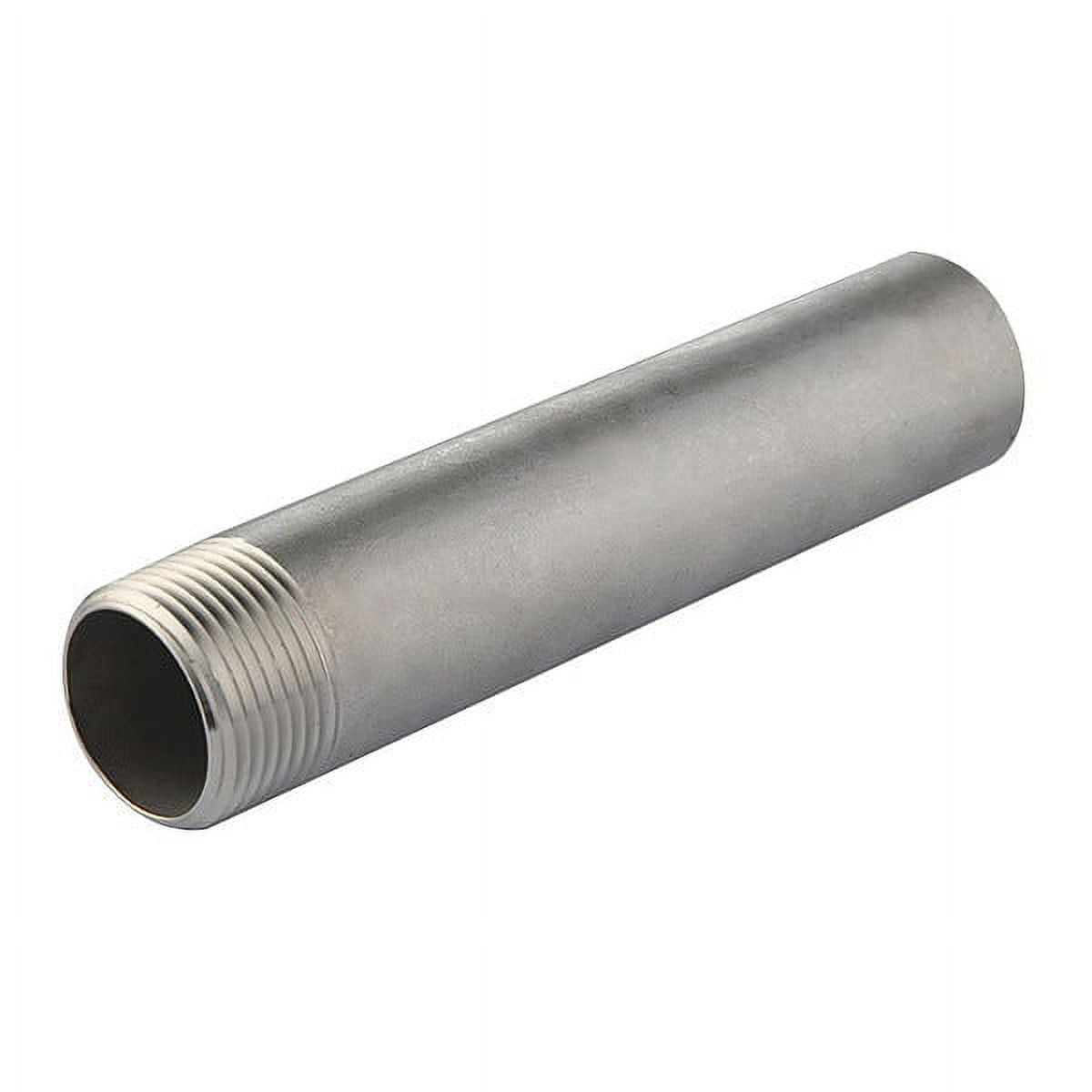 2" MNPT x 4" TOE Stainless Steel Pipe Nipple Sch 40, Thread Type: NPT ...
