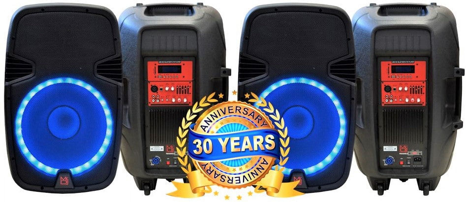 2 MR DJ PBX2690LB 15" Bluetooth Speaker2-way 15" PA DJ 3500 Watts Active Powered Bluetooth ...