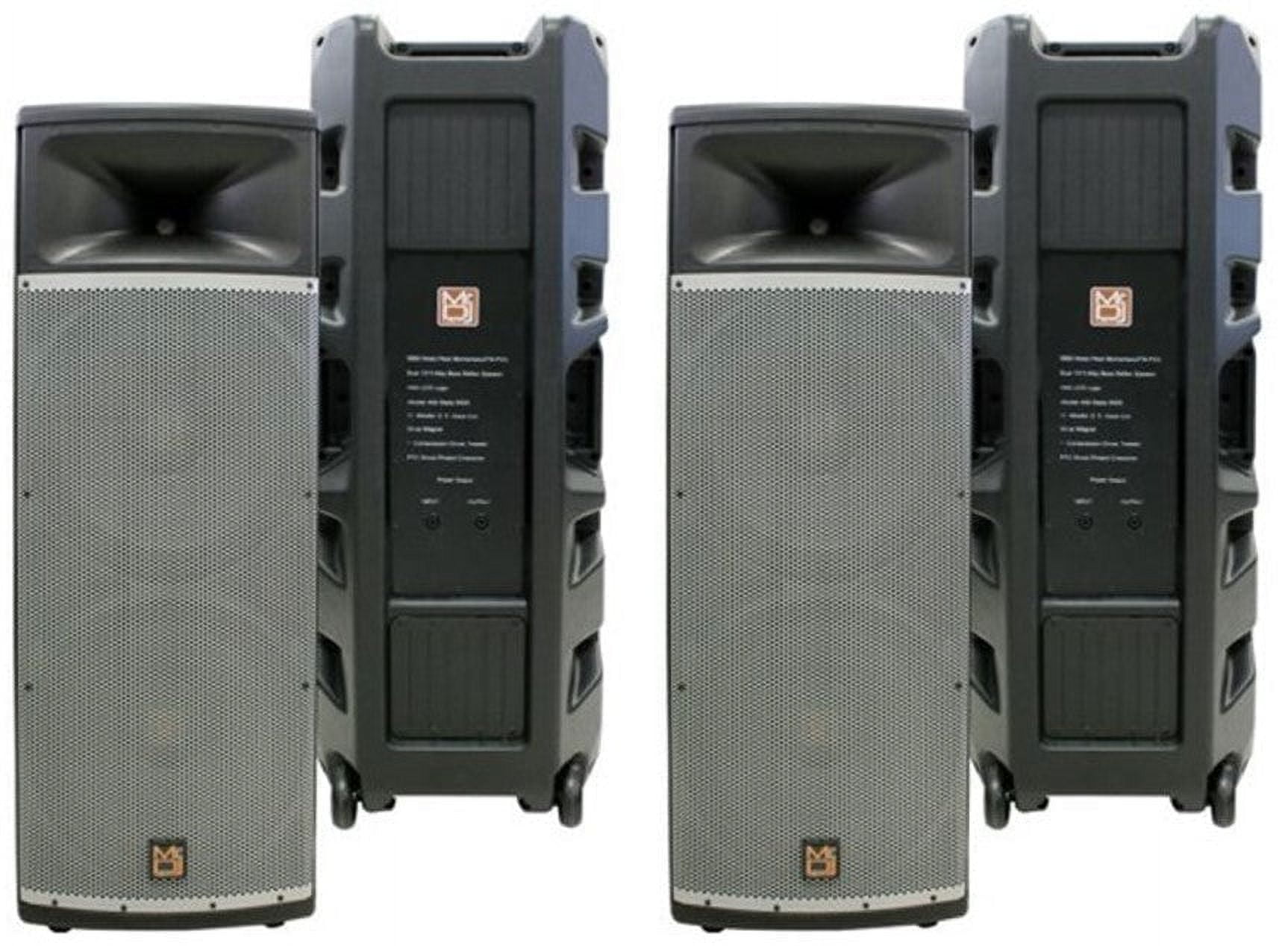 MR DJ PRO215S Professional Dual 15” 3-Way Full-Range Passive DJ PA ...