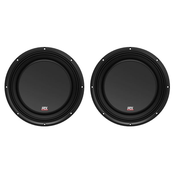 (2) MTX 3510-04S 10" 1200 Watt Shallow Car Audio Subwoofers Slim Subs ...