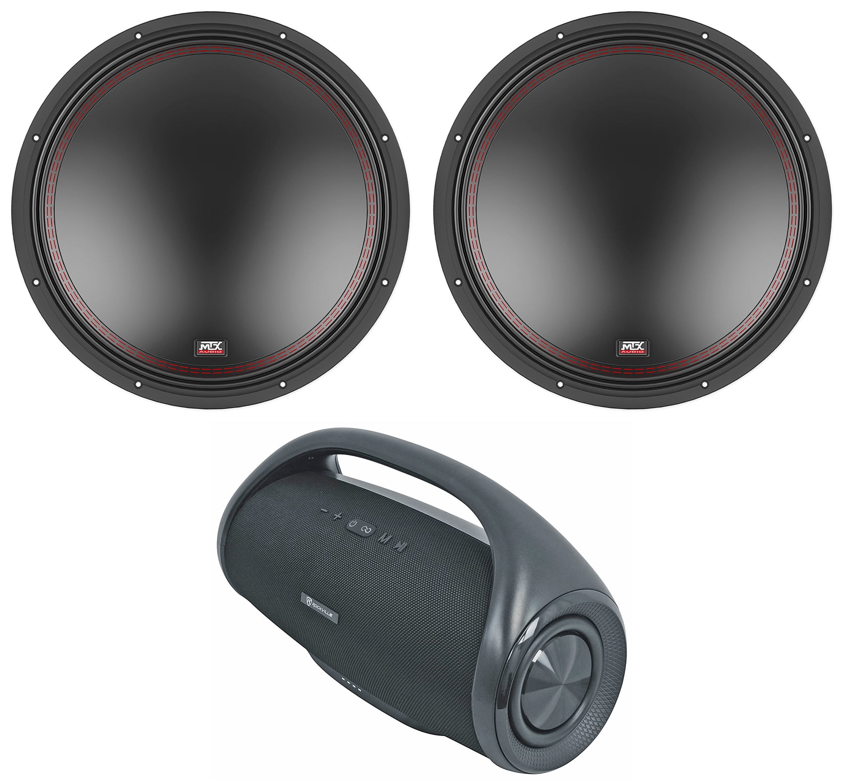 (2) MTX 5515-22 15" 800 Watt DVC 2-ohm Car Audio Subwoofers + Home ...