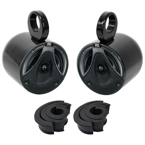 (2) MTX 6.5" 150w Black Marine Roll Bar/Cage Tower Speakers For ATV/UTV ...