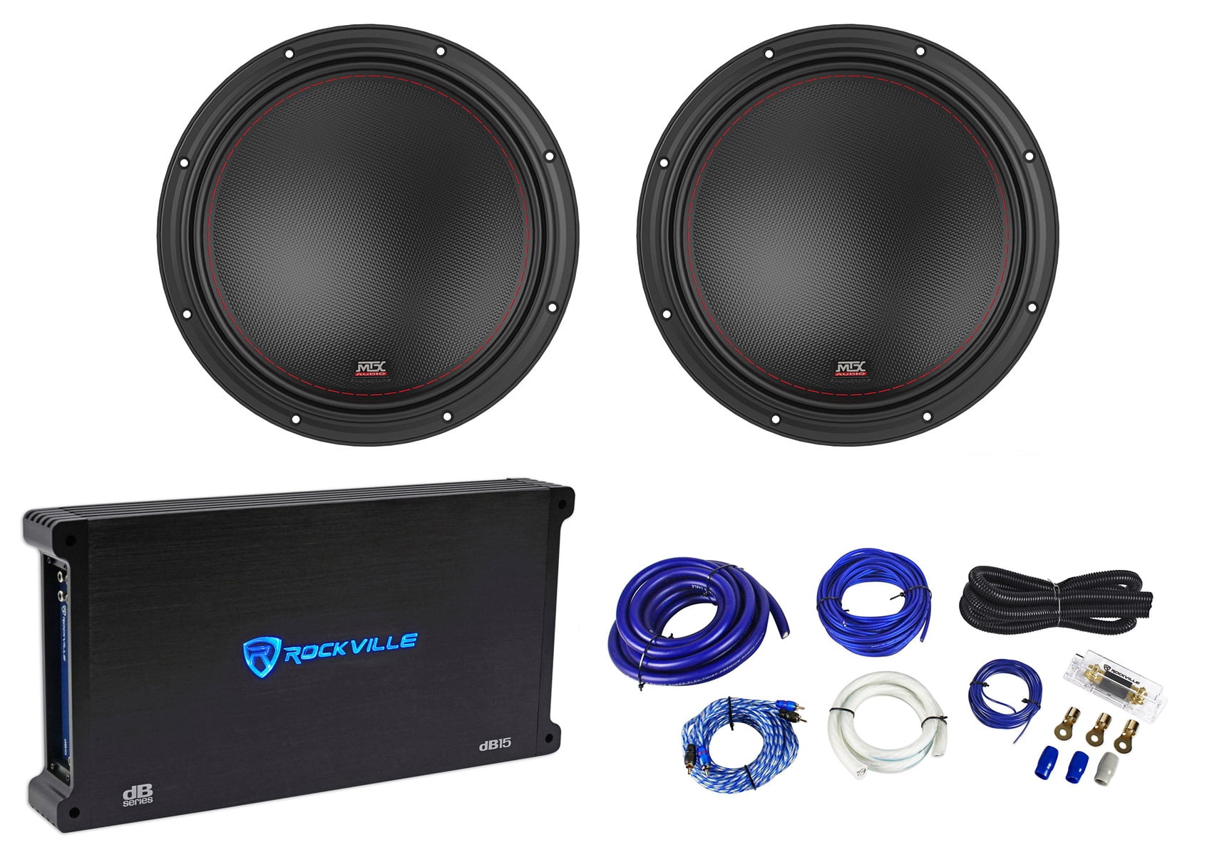 (2) MTX 7512-22 12" 3000w Competition Car Subwoofers Subs+Mono ...
