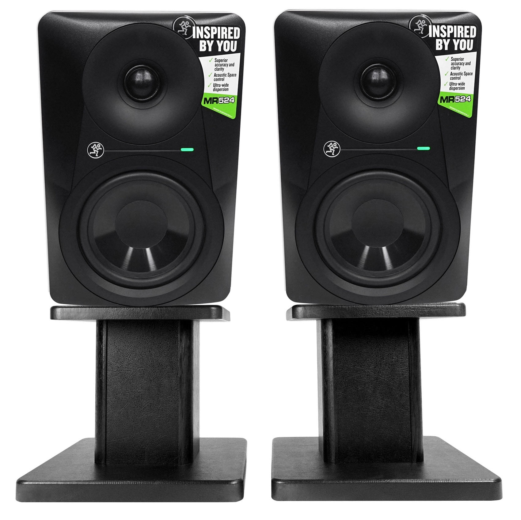 (2) Mackie MR524 5” Powered Active Studio Monitor Bi-Amped Speakers ...