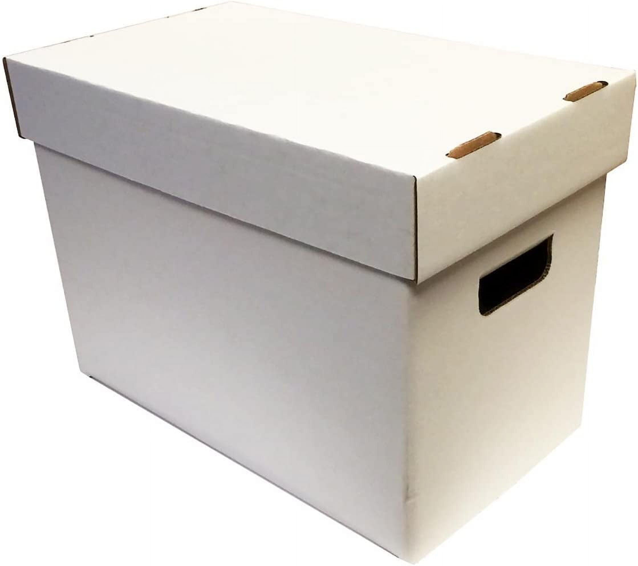 (2) Magazine Cardboard Storage Box - WHITE without Graphics by Max Pro ...