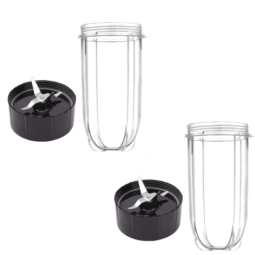 2 Magic Bullet Blender 16 oz Cups & Replacement Blades - 2 Cups and 2 ...