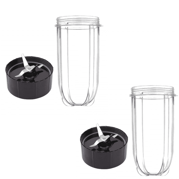 2 Magic Bullet Blender 16 oz Cups & Replacement Blades - 2 Cups and 2 ...