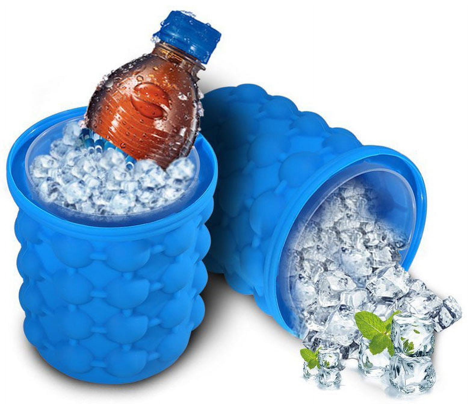 2 Magic ICE Cube Maker - Silicone Squeeze Ice Cuber Maker Cup - 3 In 1 ...