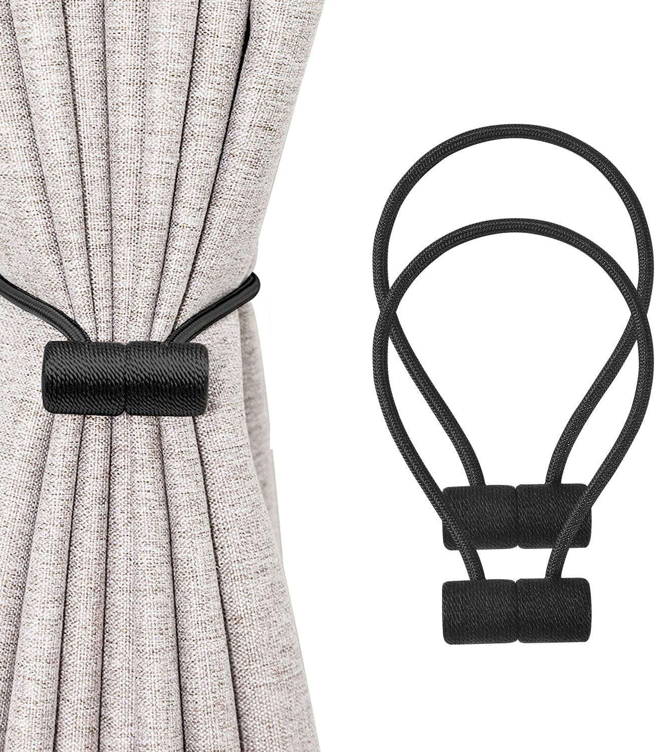 2 Magnetic Curtain Tiebacks Drapery Holdbacks, Tie Backs Holdback for ...