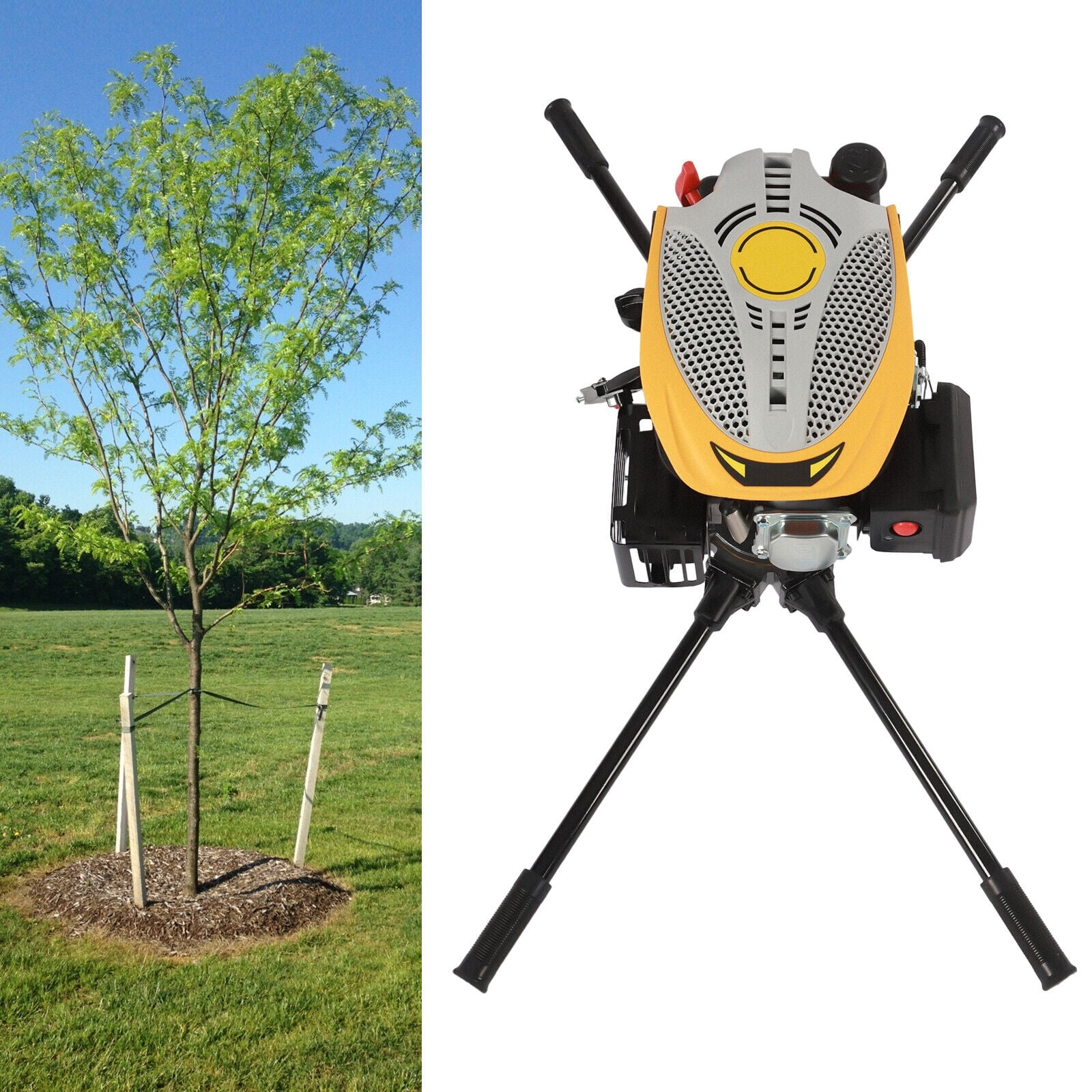 2-Man 173CC 8HP Post Hole Digger Gas Powered Digger Digger Heavy Duty ...