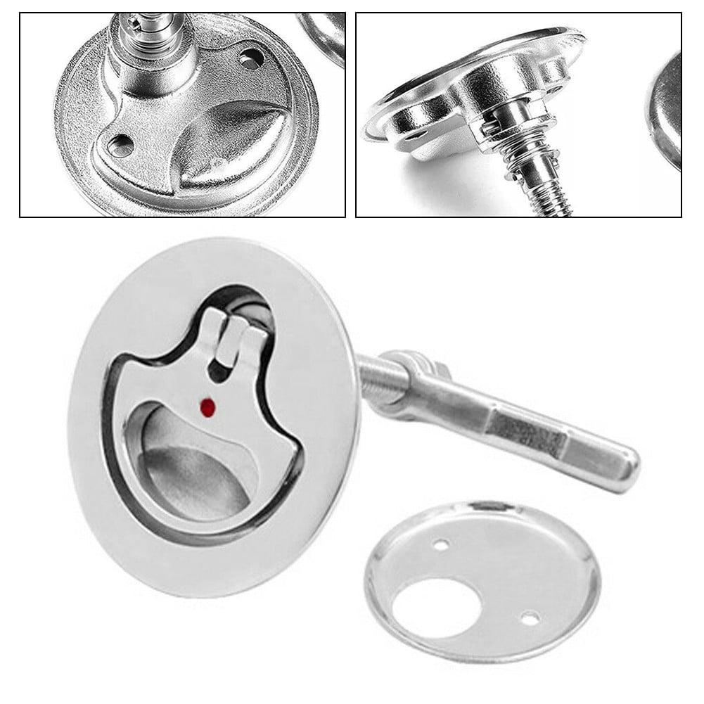 2" Marine Boat Stainless Steel Flush Hatch Latch Turning Lift Handle ...