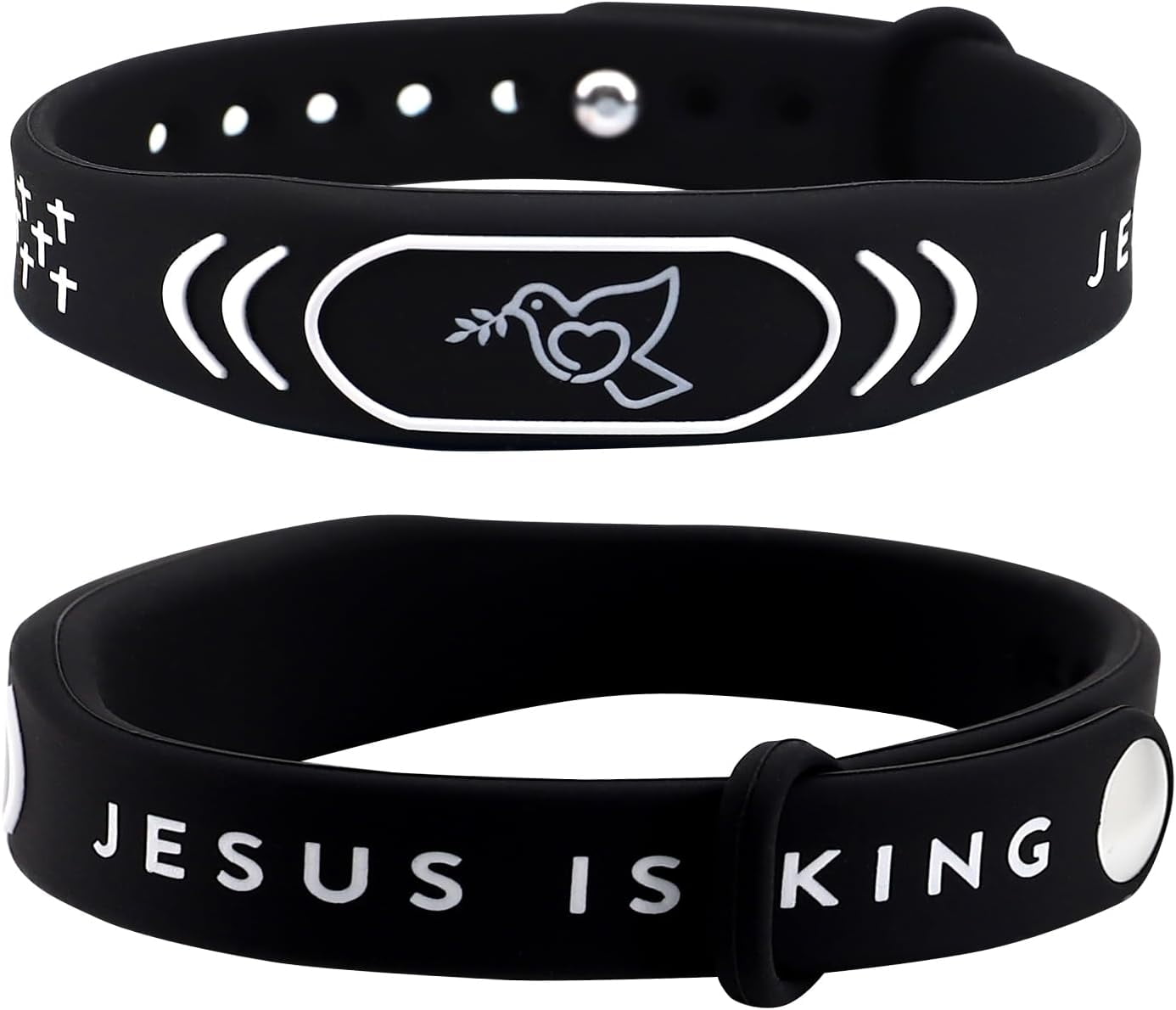 2 Men Women Pack Bible Verse Bracelets,with NFC Scan‌ Daily Scripture Bracelets Christian Gospel ...