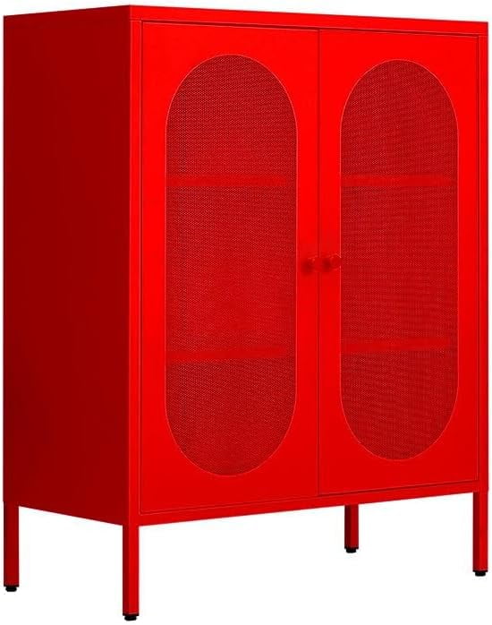 2 Mesh Door Metal Storage Cabinet for Bed Room,Living Room,Home,Hotel ...