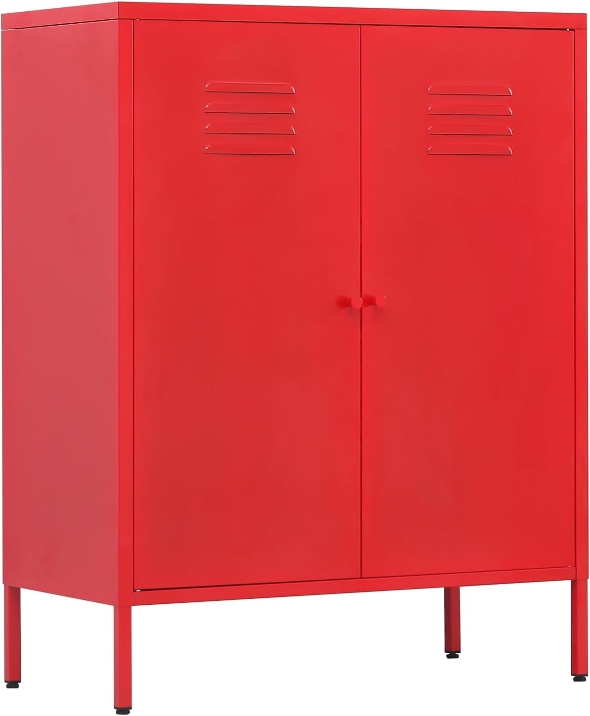 2 Mesh Door Metal Storage Cabinet for Bed Room Living Room Hotel Garage ...