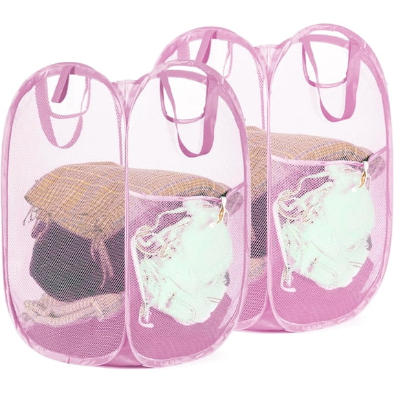 2 Mesh Pop-up Laundry Hamper, Quality Pop Up Hampers for Laundry with ...