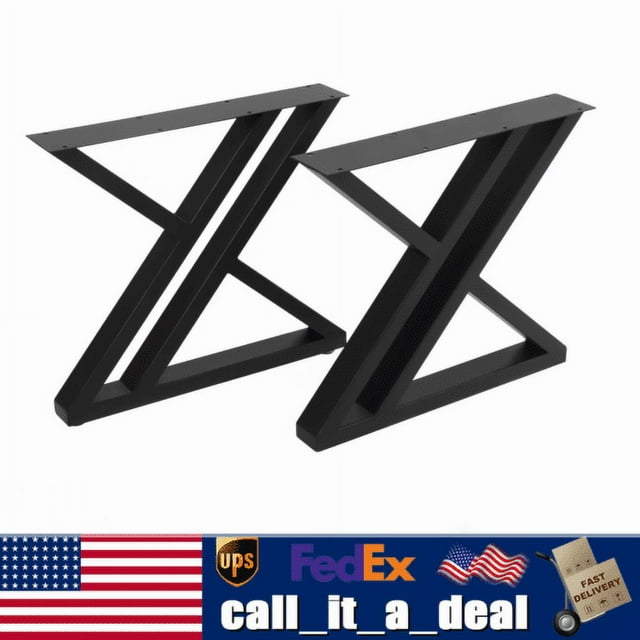 2* Metal Table Legs Coffee Table Leg 16" Desk Legs Furniture Foot Pad ...