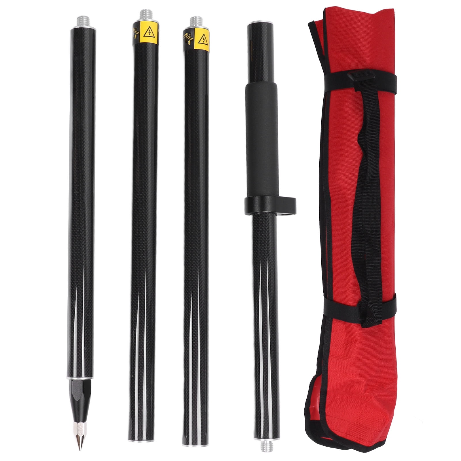 2 Meter 4 Section Survey Pole RTK GPS Carbon Fibre Surveying Prism Pole ...