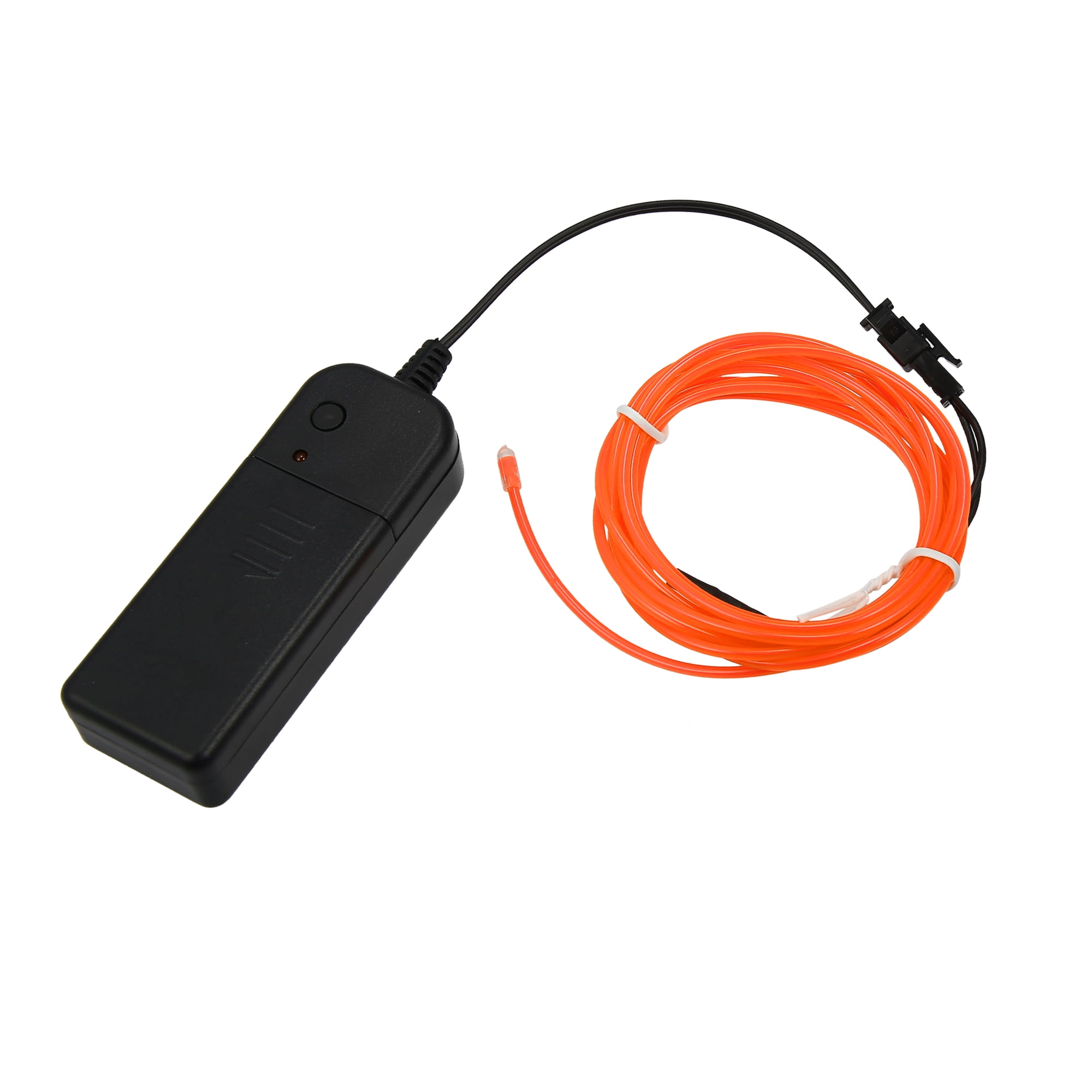 2 Meter/6ft Neon EL Wire String Strip Orange Cold Light Glow String ...