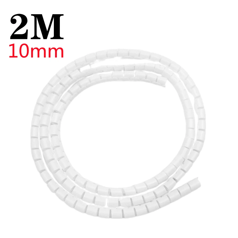 2 Meter 8/10/28mm Line Flexible Spiral Cable Organizer Storage Pipe ...