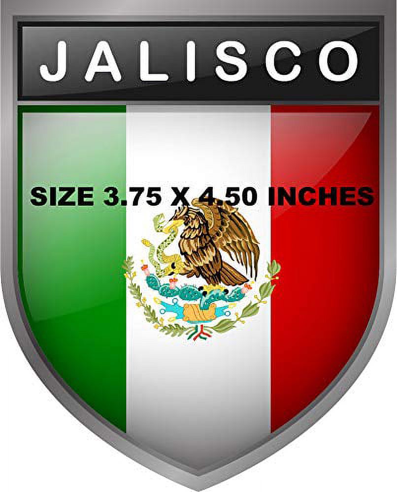 2 Mexico Flag Stickers, Mexican State Jalisco, Vinyl Decal - Walmart.com