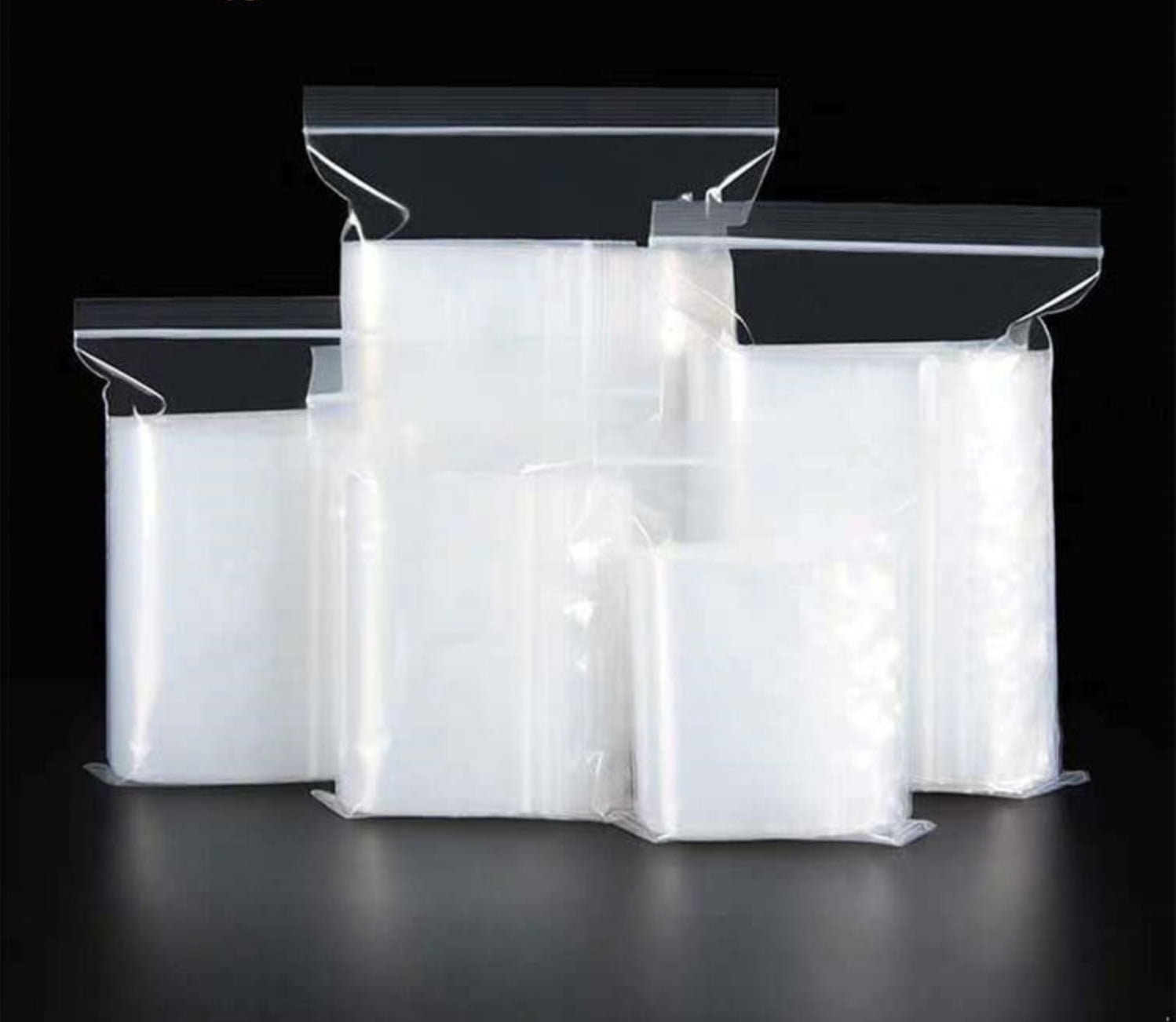 2 Mil 2ML Clear Zip Seal Plastic Bags Jewelry Zipper Top Lock ...