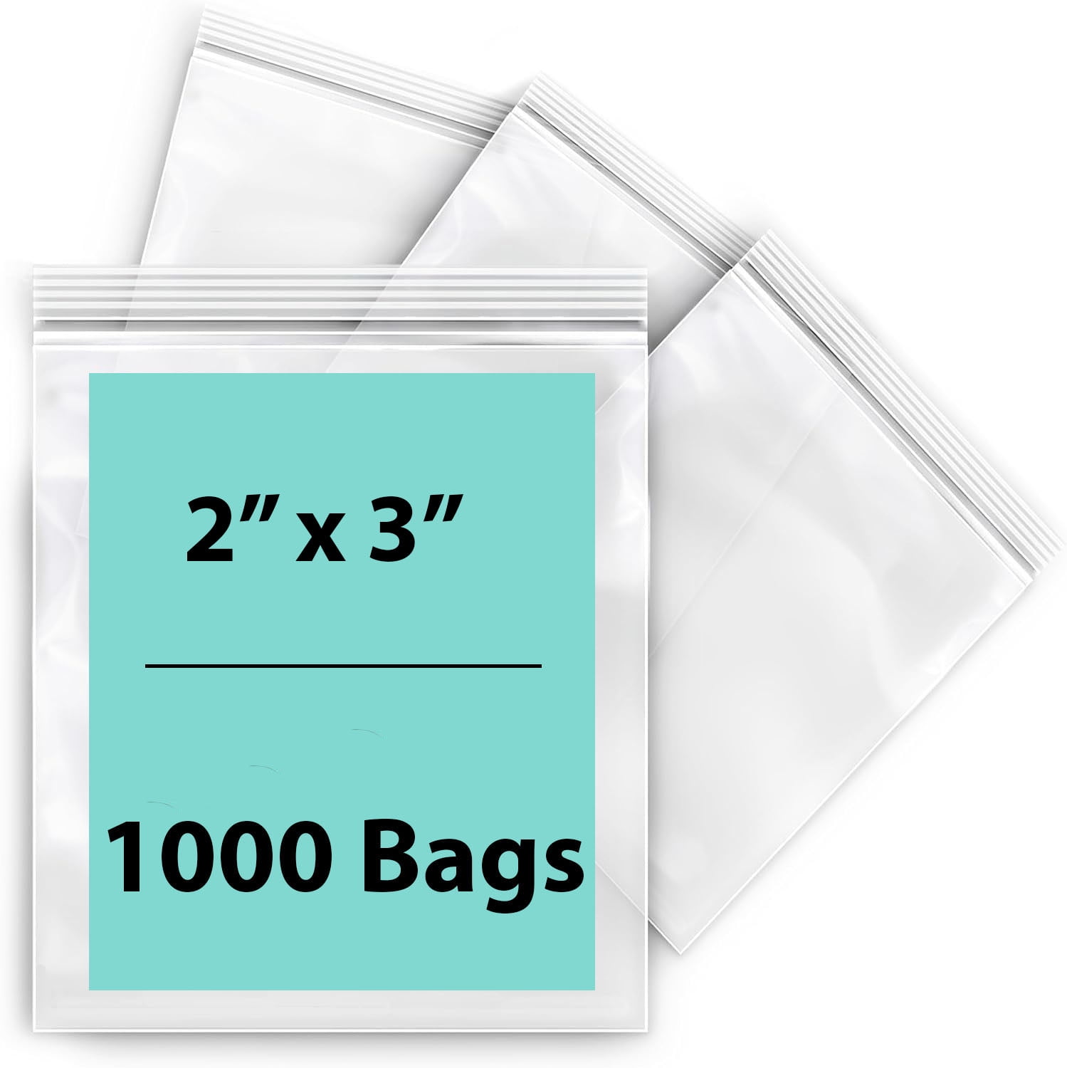 2 Mil Clear Reclosable Zipper Poly Bags with Resealable Zip Top Lock -2 ...