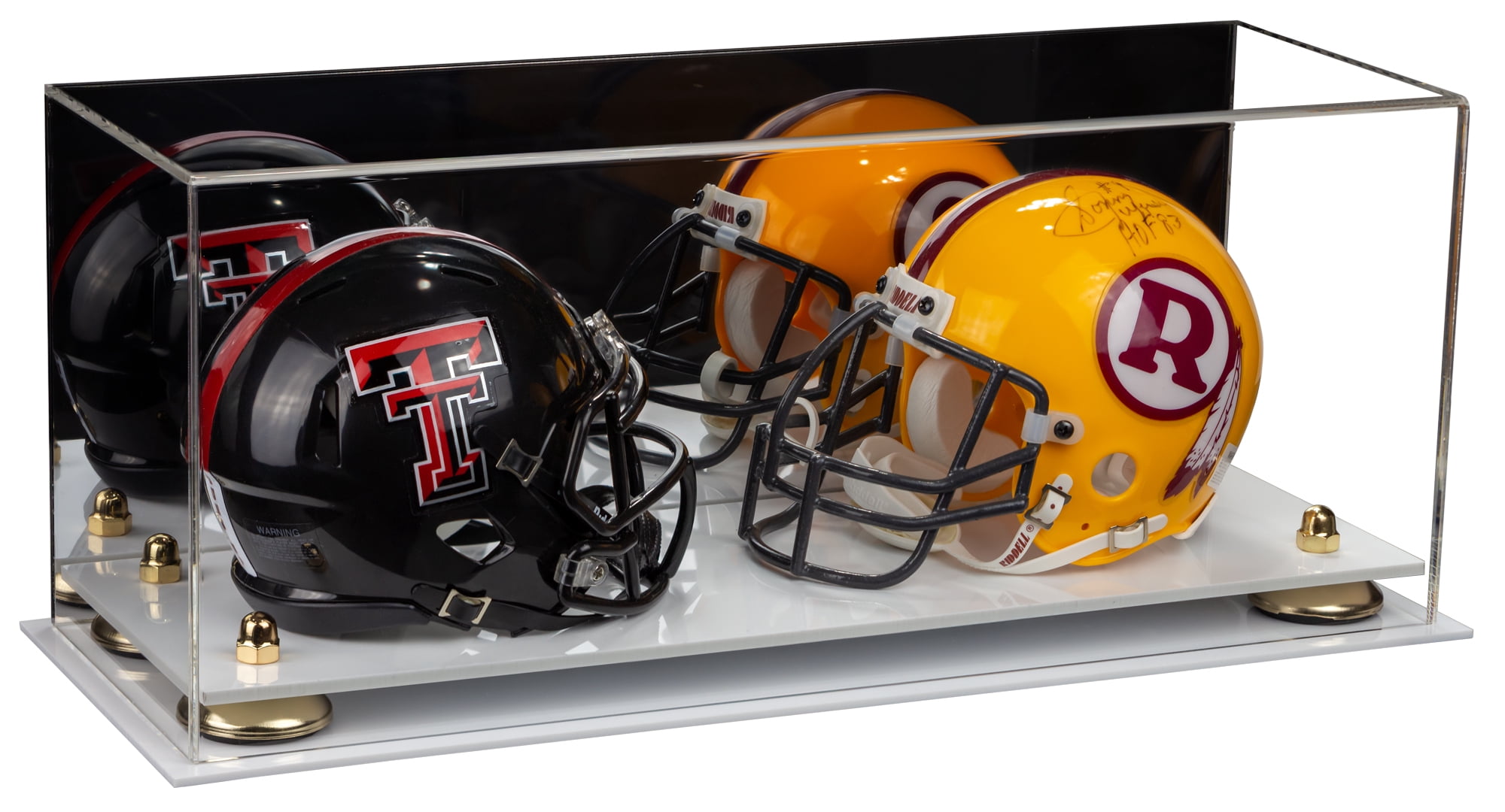 2 Mini Football Helmet Display Case (not Full Size) Clear Acrylic ...