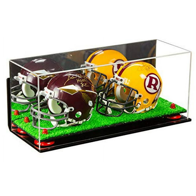 2 Mini Football Helmet Display Case (not full size) - - Clear Acrylic ...