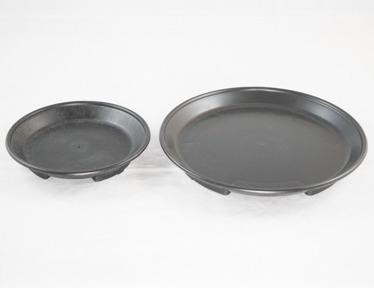 2 Mix Round Black Plastic Humidity/Drip Trays for Bonsai Tree and House ...