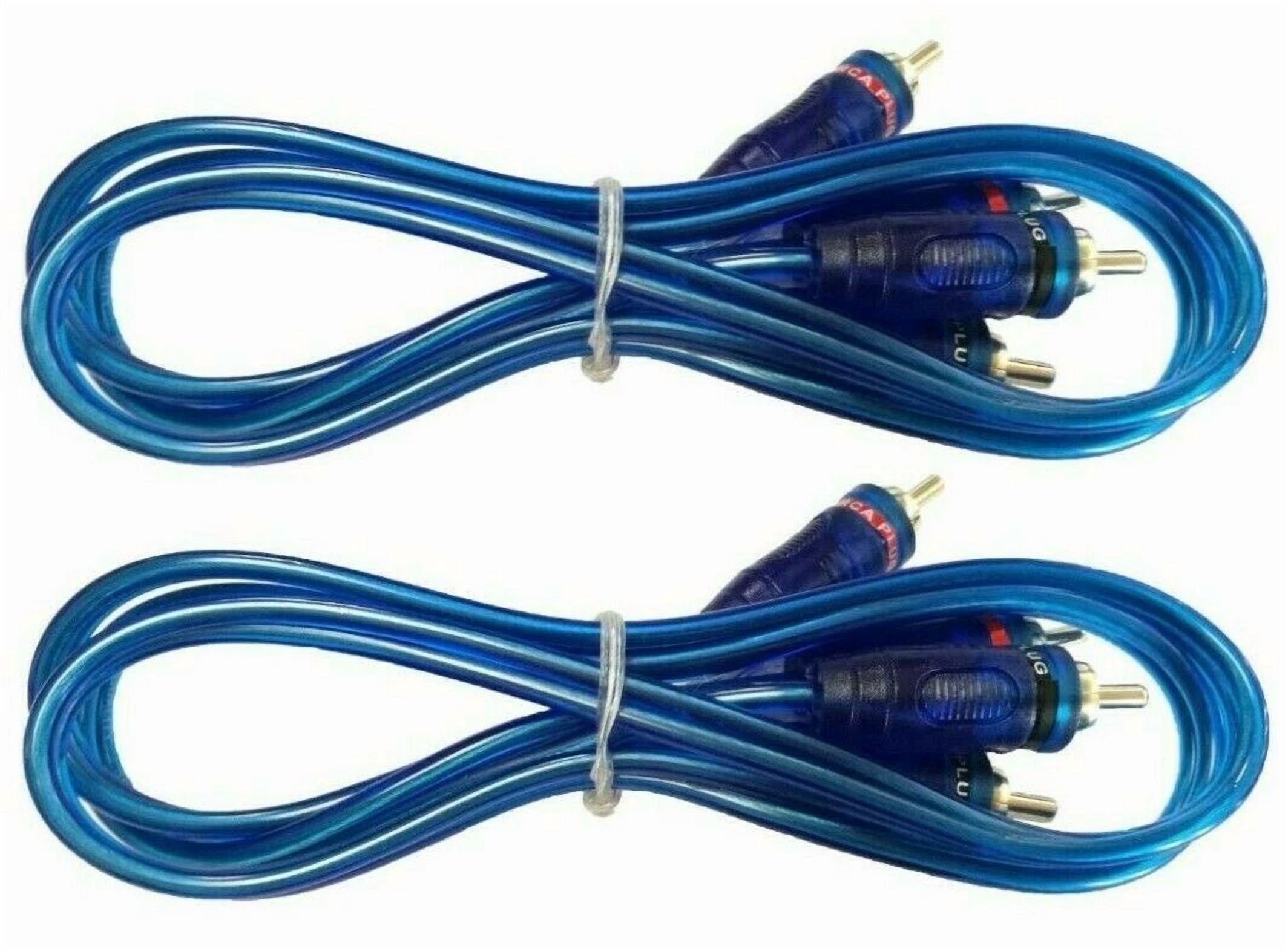 2 Mk Audio 15' Rca Stereo Plug Cable 2 Male To 2 Male Car Stereo Marine ...