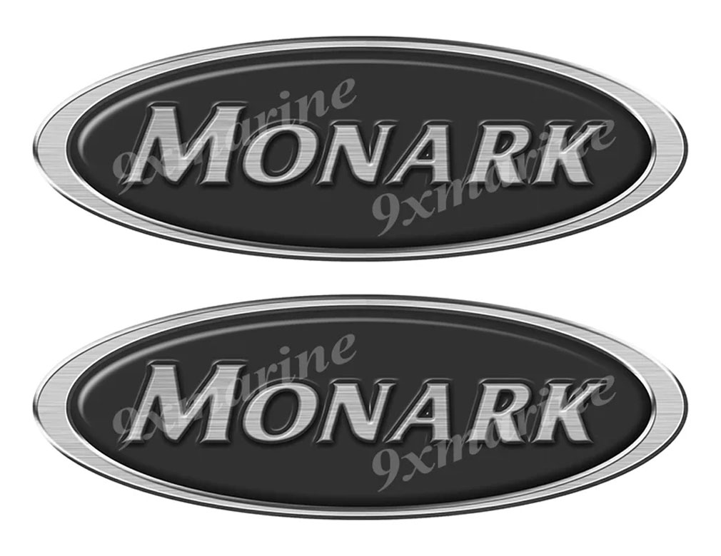 2 MonArk Boat Stickers "3D Vinyl Replica" of original - 10" long ...