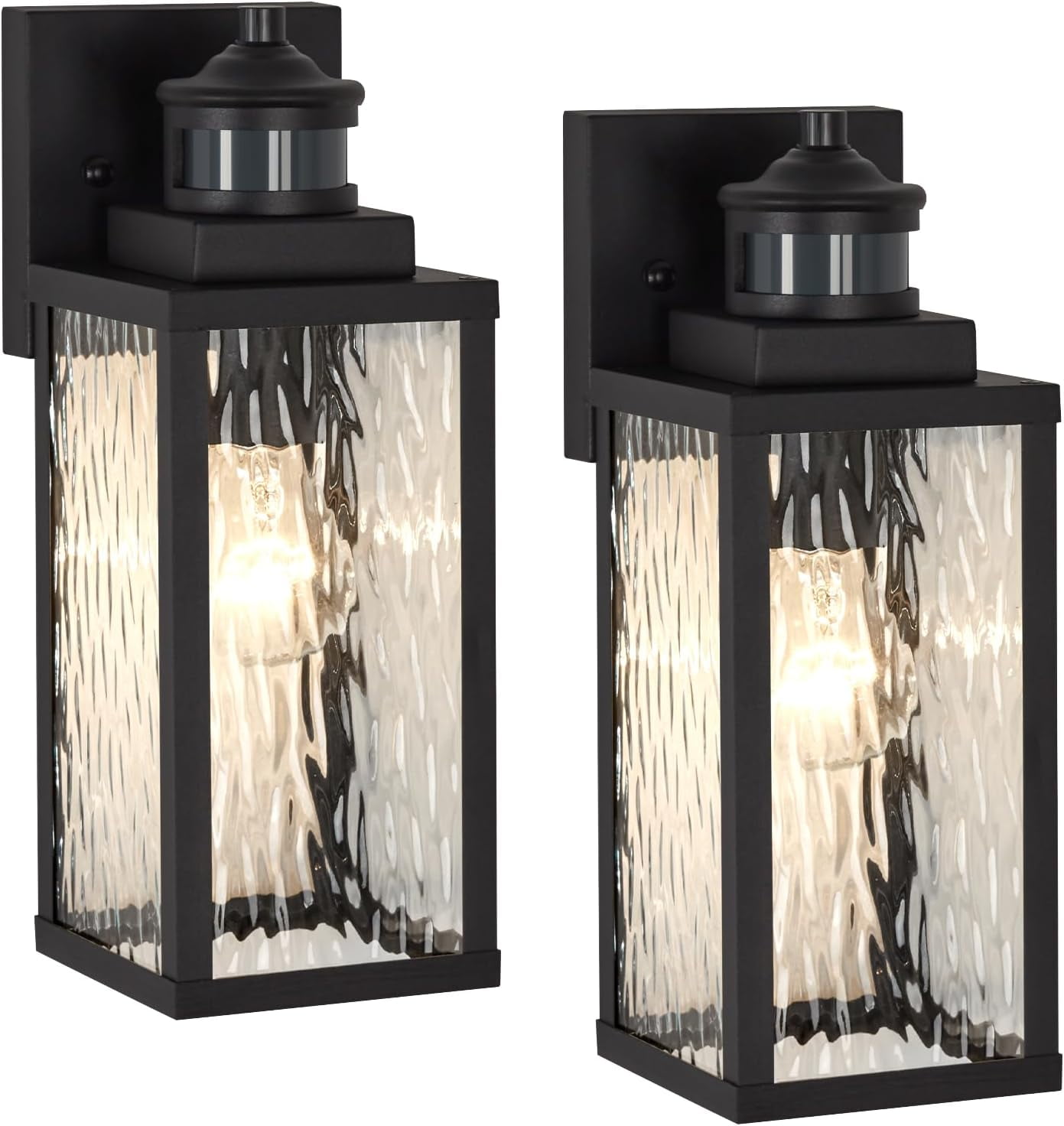 2 Motion Sensor Outdoor Wall Lights, Dusk to Outdoor Lighting, Exterior ...