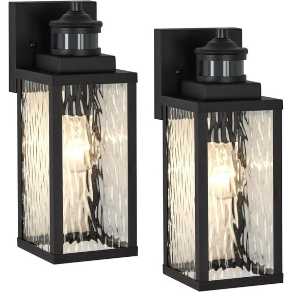 2 Motion Sensor Outdoor Wall Lights, Dusk to Outdoor Lighting, Exterior ...
