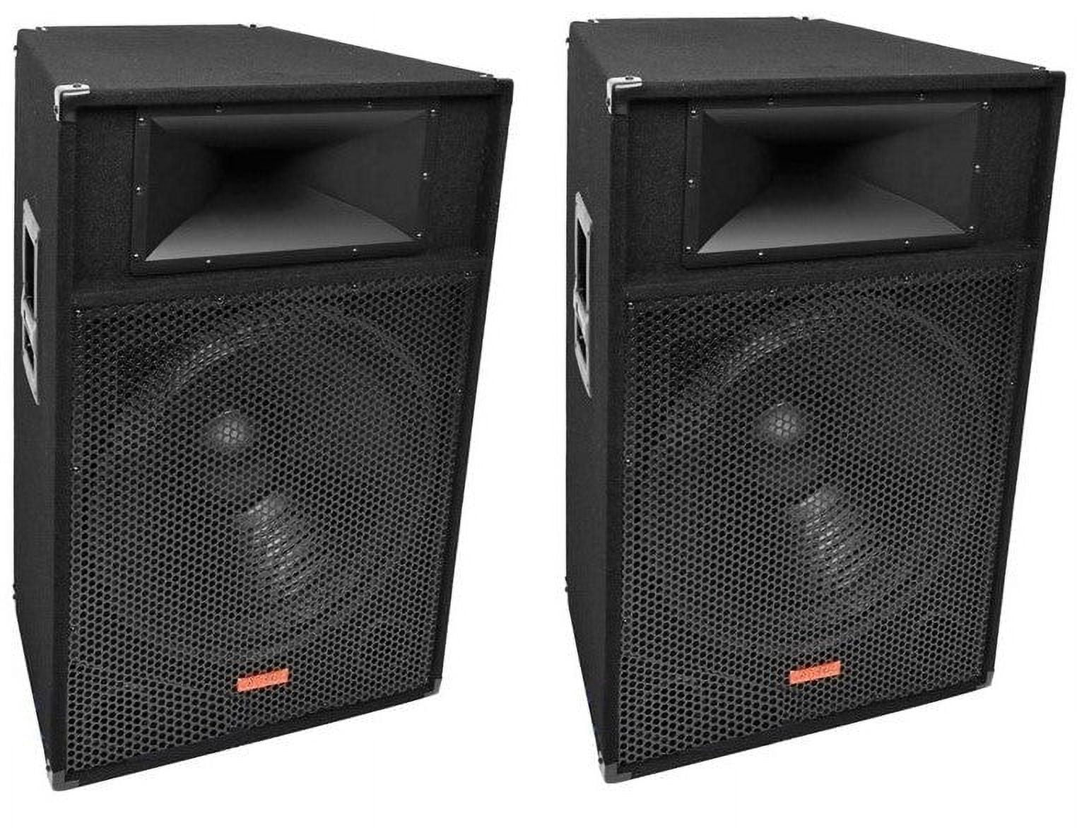 2 Mr Dj Patron PSS-1700 Pro Audio Single 15" Passive 2-Way DJ/PA ...